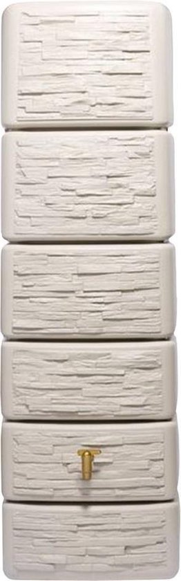 Regenton Slim - Stone Decor - 330 liter - Beige | bol