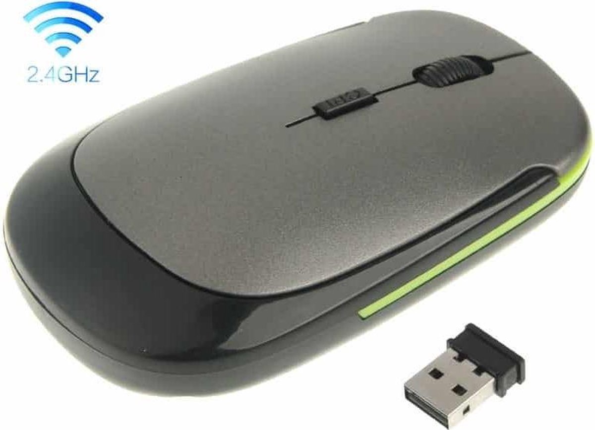 Souris USB optique ultra-fine sans fil 2,4 GHz (grise) | bol.com