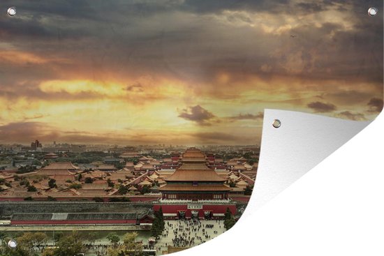 La Cité Interdite au coucher du soleil en Chine affiche de jardin 60x40 ...