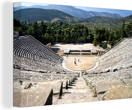 Canvas Schilderij Griekse arena - 150x100 cm - Wanddecoratie | bol.com
