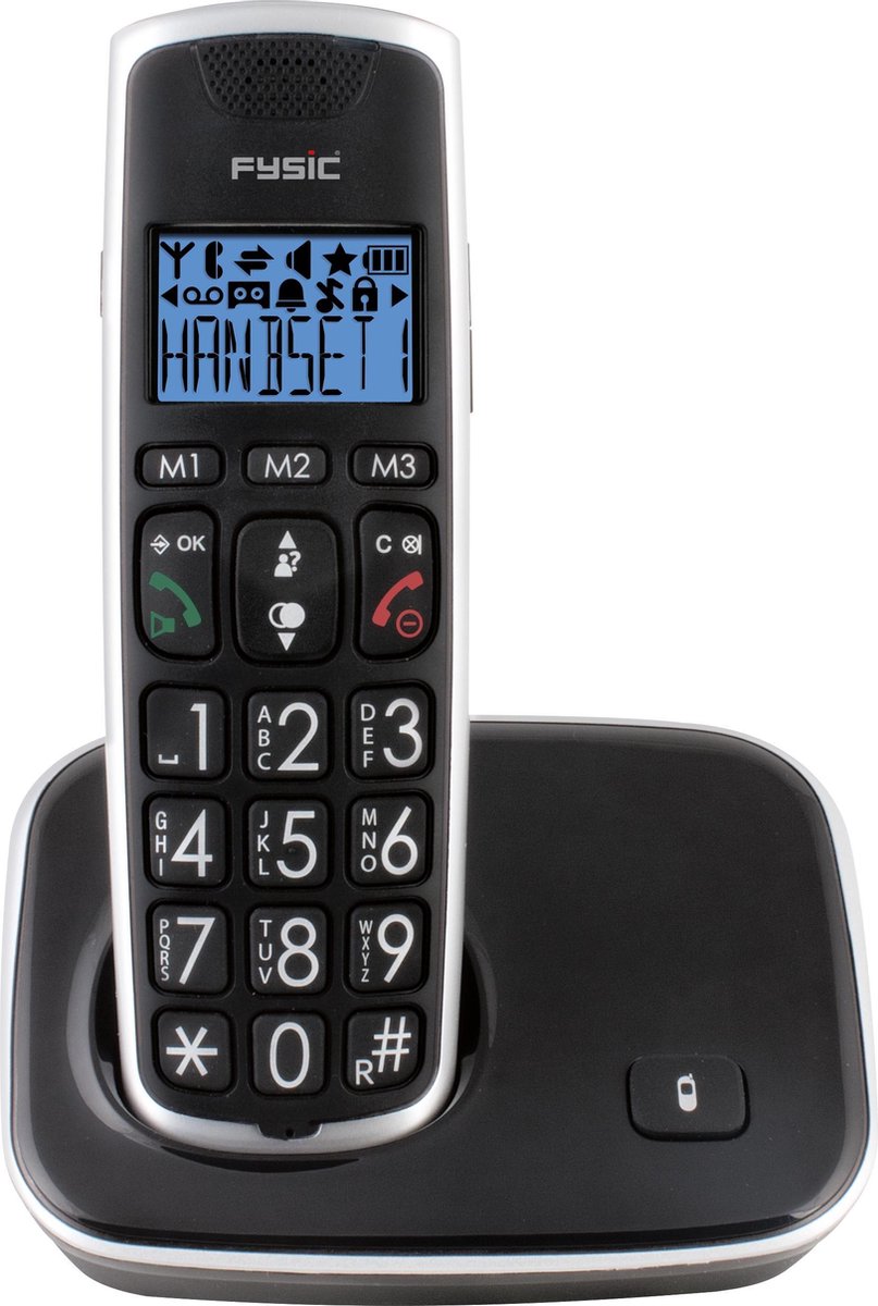 Fysic FX-6000 Big Button Dect Telefoon - Zwart | bol