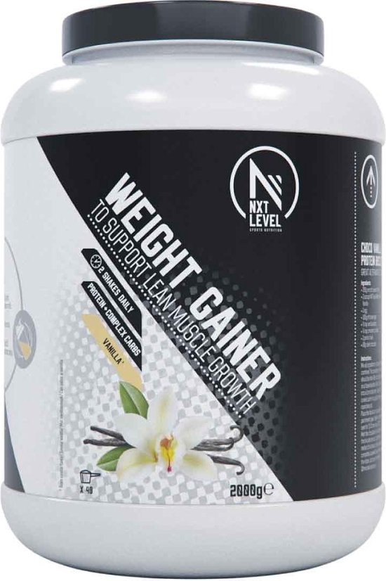 NXT Level Weight/Mass Gainer - 2000 gram (40 shakes) - Vanille | bol.com