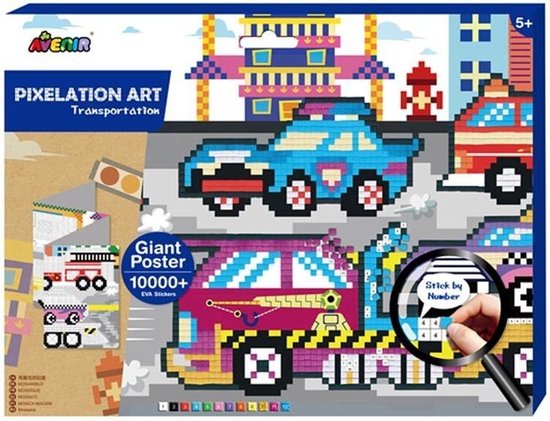 Pixelation Art - Transport XL Poster | bol