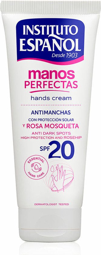 Handcrème Instituto Español Manos Perfectas Spf 20 Rozenbottel 75 ml | bol