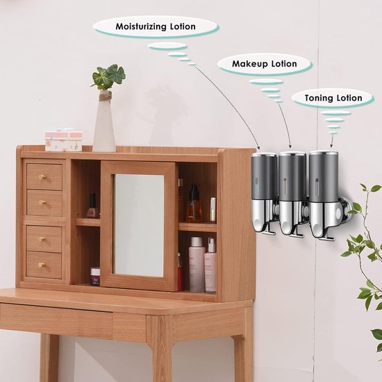 3 pomp 1500ml wandgemonteerde zeepdispenser handmatig ...