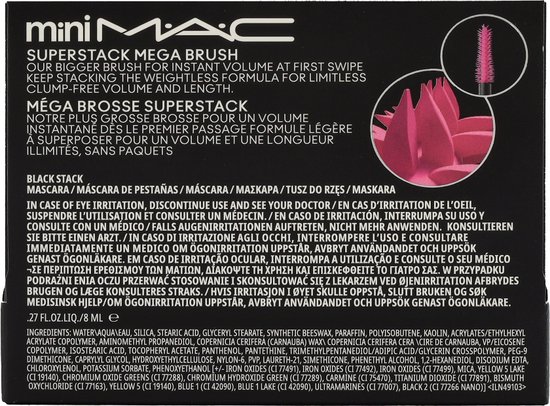 Mega Macstack Mini Mascara - Objemová + Prodlužující Řasenka Pro Dlouhé ...