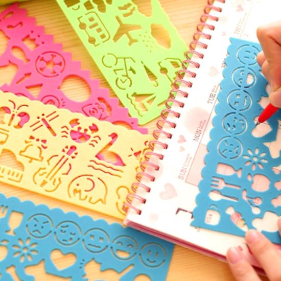 4 Stuks - Cartoon Tekensjablonen - Tekenen & Kleuren - Tekensjabloon ...