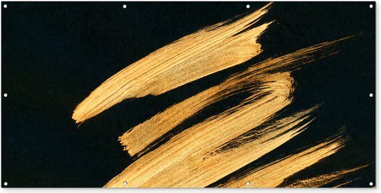 Schuttingposter Goud - Verf - Strepen - Luxe - Abstract - 200x100 cm ...