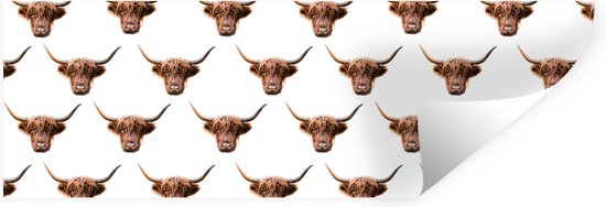 Muurstickers - Sticker Folie - Sjabloon - Schotse hooglander - Koe ...