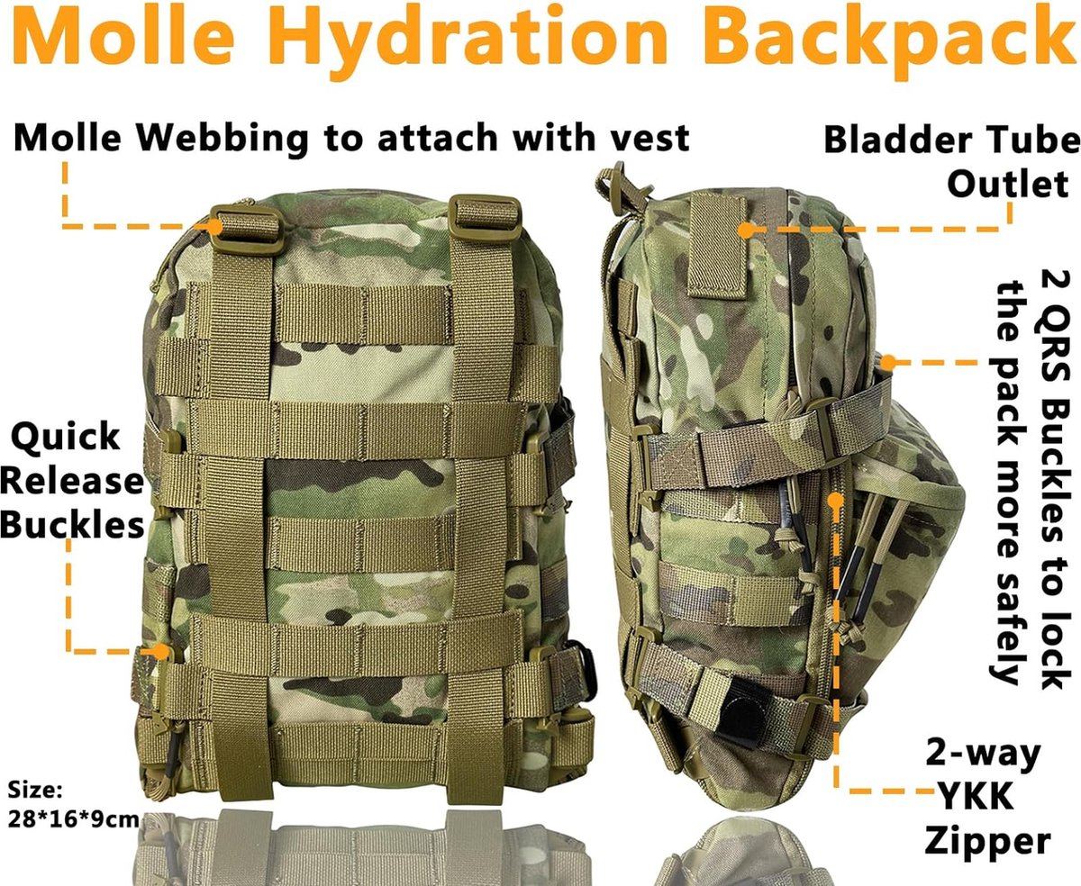 Backpack Strap Cushions SIVIGEAR 2-in-1 Tactical Shoulder Pads - MOLLE ...