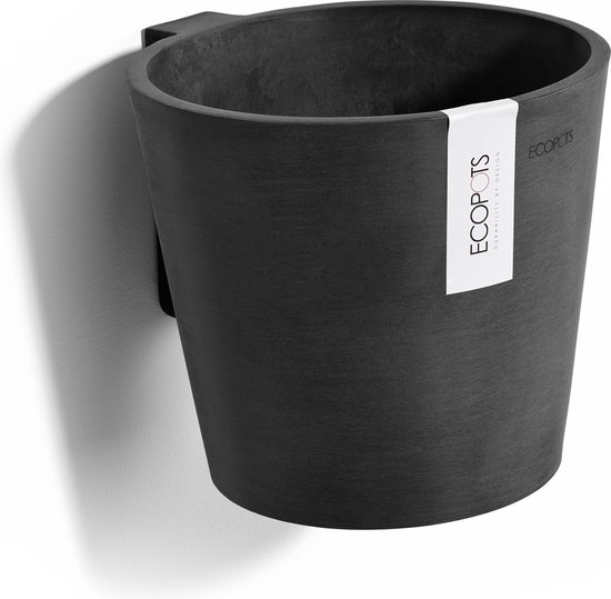 Ecopots Amsterdam Wall - Dark Grey - Ø19,5 x H17,5 cm - Ronde ...