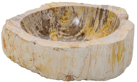Teakea - Fossiel Waskom 45x34x14 cm - Versteend Hout - Luxe Houten ...