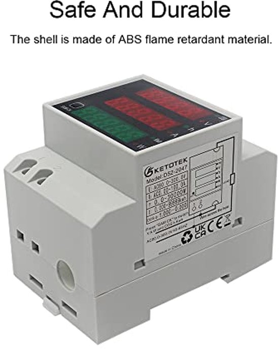 Digitale Stroommeter AC 80-300V 100A - Eenfasige Energiemeter met ...