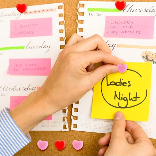Premium Hartvormige Push Pins - Set van 100 | Decoratieve Pinnetjes ...