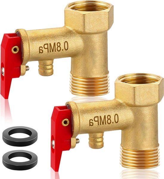 Veiligheidsventiel voor Boiler 1/2 inch - Messing ...