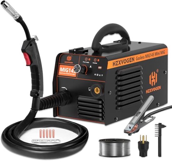 Gasloze MIG Lasser 220V Flux Core 145A - Draagbare MIG Lasmachine met ...