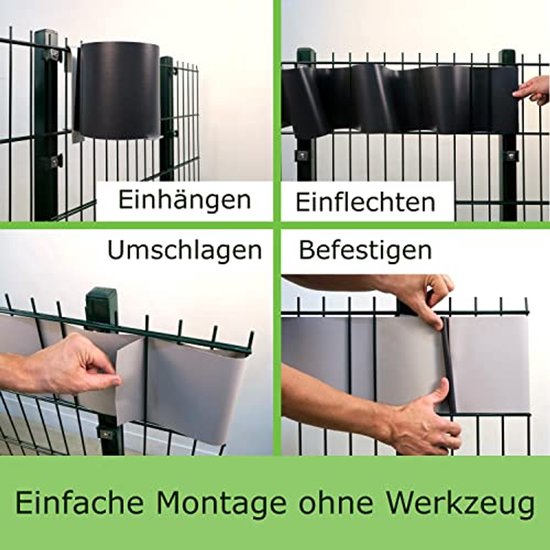 Premium Privacy Screen Privacy Strips voor Tuinhek - Antraciet (24 ...