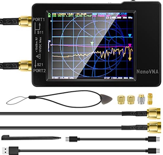 NanoVNA-H Vector Network Analyzer 10KHz - 1,5 GHz | Antenne Analyzer ...