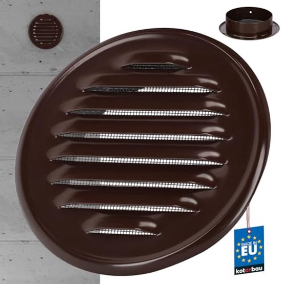 Ventilatierooster 100 mm - Zinkplaat Bruin voor Afvoerlucht met ...