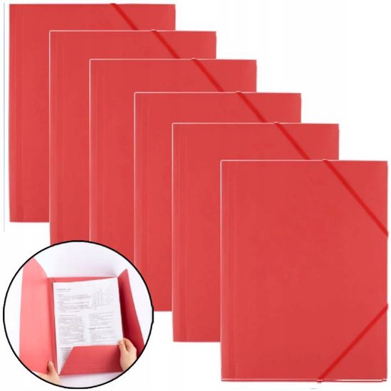 Chemise D.rect avec élastique A4 rouge 9083 - Organisez vos documents | bol