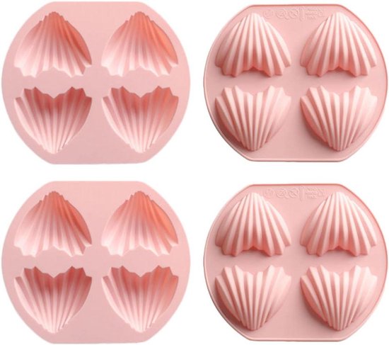 4 stuks hartvormige madeleine pan - bakvormen voor cupcakes ...