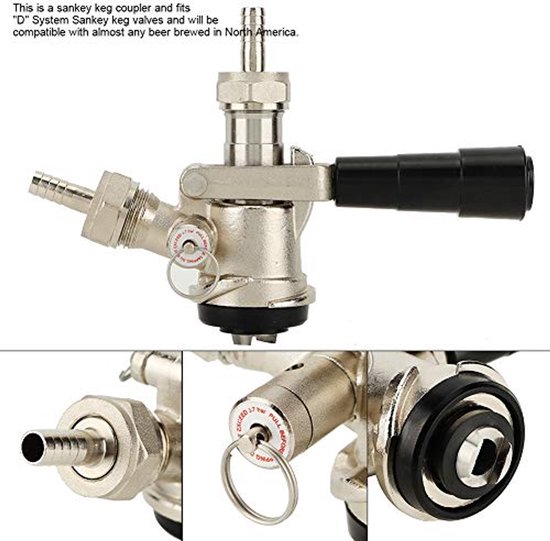 D-Type Sankey Kegerator Coupler - RVS - Voor Amerikaanse Bierfusten | bol
