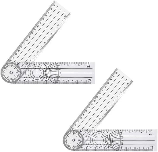 Pack of 2 Medical Protractor, Goniometer for Physiotherapy and Sports ...