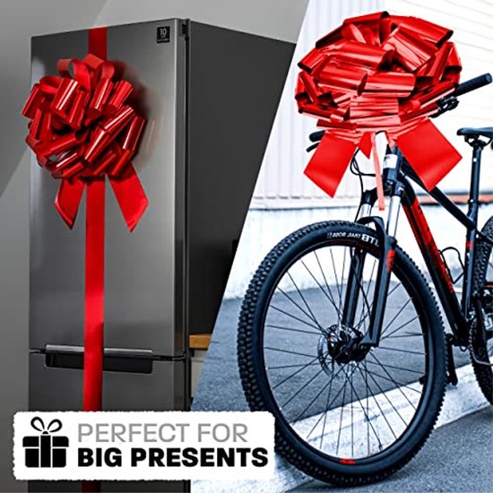 Grote Cadeau Strik voor Auto - XL Ø 40 cm - Herbruikbaar - Eenvoudig en ...