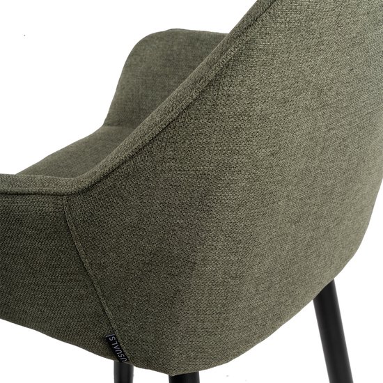 Usuals - Dora Barkruk - Stof - Groen - Zithoogte 65cm x Zitbreedte 36cm ...