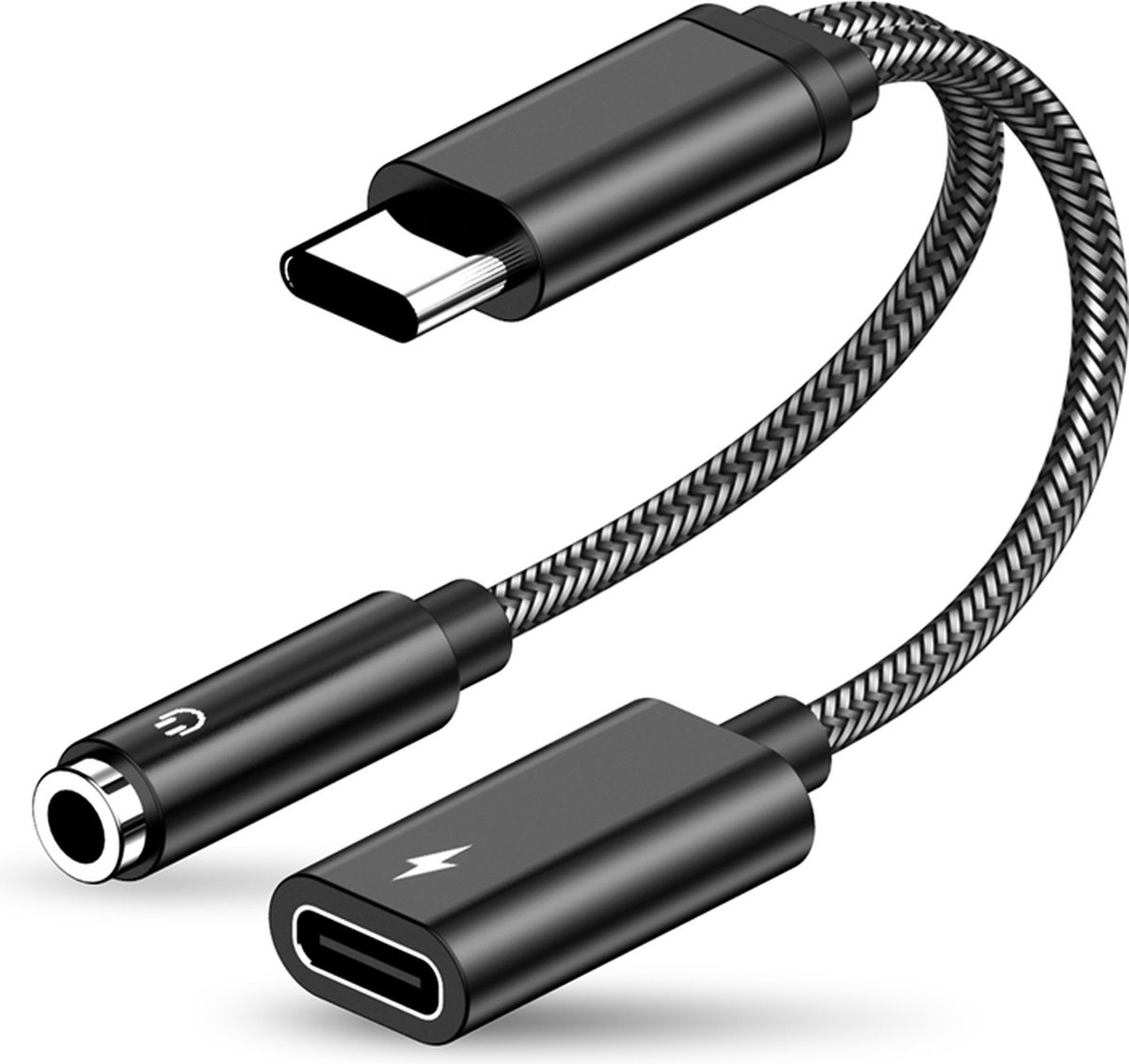 NÖRDIC USBC-AUDIO2 USB-C naar 3,5mm audio adapter - 60W - 3,5 mm AUX ...