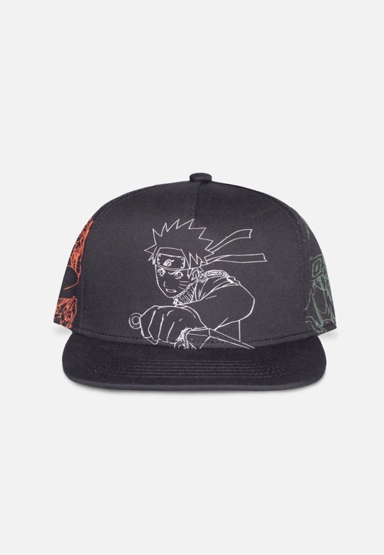 Naruto - Outline Characters Snapback Pet - Zwart | bol