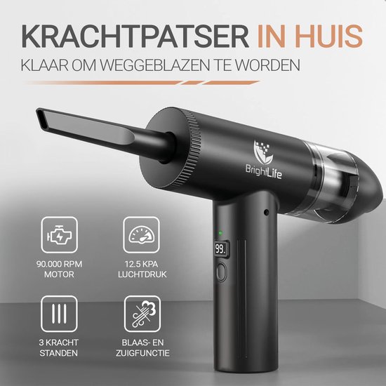 BrightLife Air Duster Pro - Perslucht Airduster - Blazen en Zuigen - 90 ...