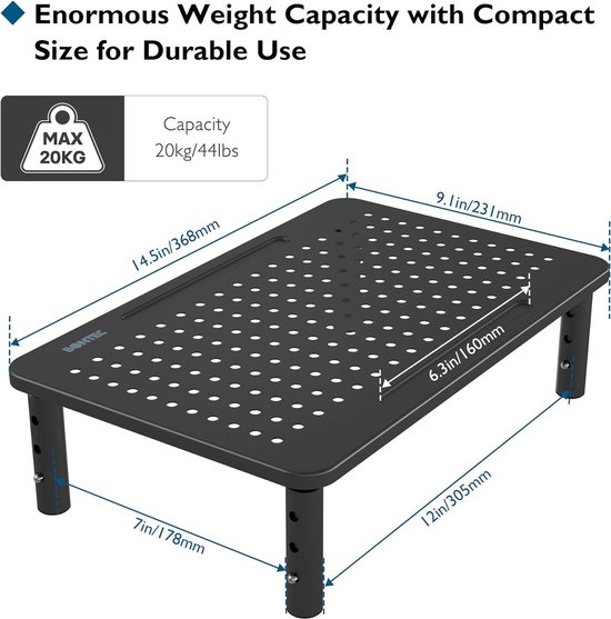 Monitorstandaard In hoogte verstelbare schermstandaard Monitorverhoger ...