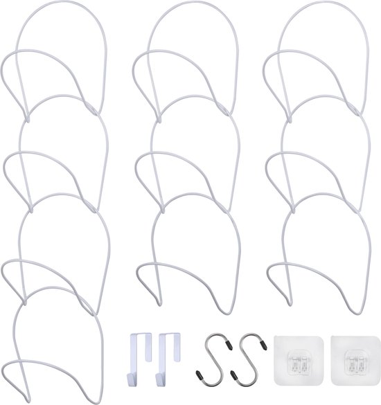 Belle Vous 10 Pak Hoeden Rek Hangers - Over Deur/Zelfklevende Hoeden ...