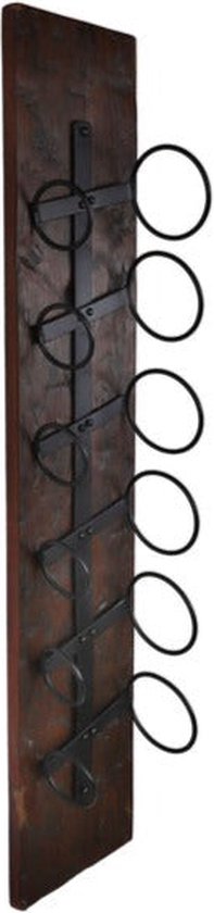 Flessen Rek - Wijnrek Muur - Flessenrek Hout en Staal - Barkast ...