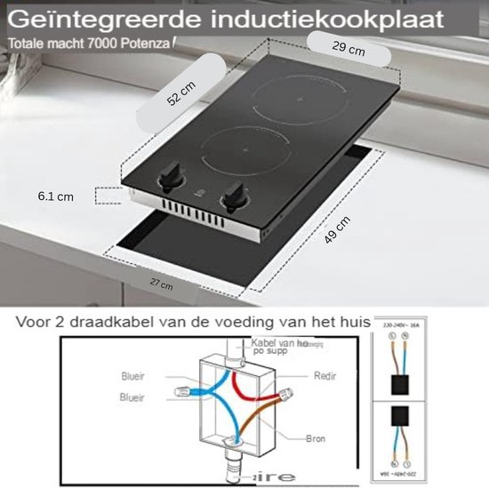 Inductie kookplaat 2 pits - Electrische kookplaat 2 pit - Kookplaat 2 ...