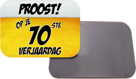 Magneet Met Opdruk | 5x7 cm | Geschenk | Koelkastmagneet | Proost op je ...