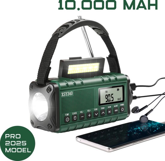 LifeLux Noodradio 10.000mAh – Geüpgraded 2025 Model | NOAA weerbericht ...