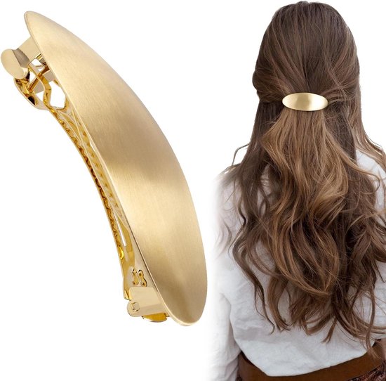 Ovale vintage metalen haarspeld voor dames - Grote haarclip voor dun ...