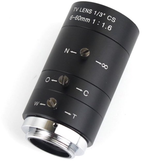 Professionele microscooplens, F1.6 6-60mm HD CCTV Zoom Lens Big View ...