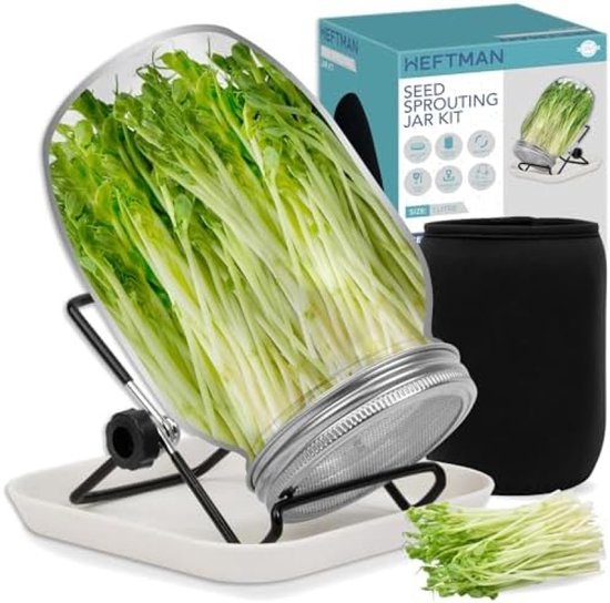 Selbro ® Seed Sprouting Jar Kit - Microgreens Kweeksysteem met Mesh ...