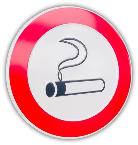 Verboden te roken - Sigaret - Verbodsbord - Geperst Aluminium - Bord 24 ...
