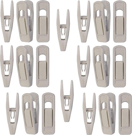 Grijze Fluwen Hangers Clips - Sterke Antislip Broek Kleding Clip - 20 ...