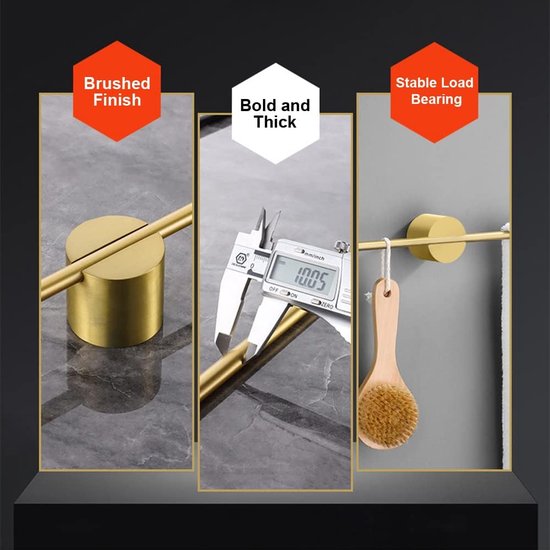 Verstelbare Handdoekrails - Handdoekhouder voor Keuken en Badkamer - 1 ...