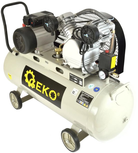 GEKO 100L luchtcompressor - V-Twin - 9 bar - 390 L/min - robuust ...