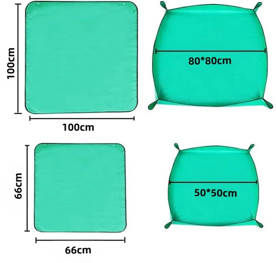 Inovra ® Waterdichte Tuinmat Set van 2 voor Handig Verpotten en Kweken ...