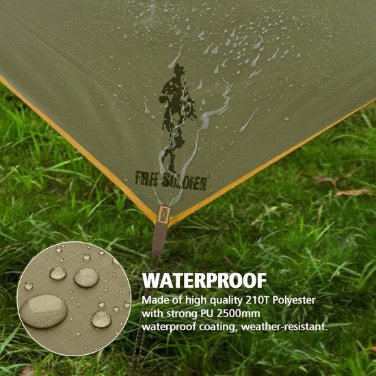 Waterdicht zeildoek - multifunctioneel outdoor - 1 stuk - bruin | bol