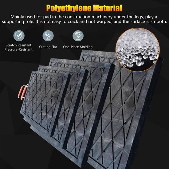 Leveling Block Pads - Voorkomt zinken, Outrigger Pad Jack Stabilizer ...