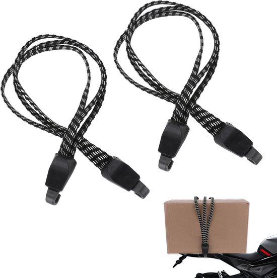 Set of 2 Adjustable Bicycle Straps with Hooks for Luggage Racks ...