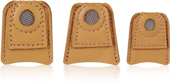 3Pcs Thimble Sewing Finger Leather Protector Coin Thimble Pad for Craft ...